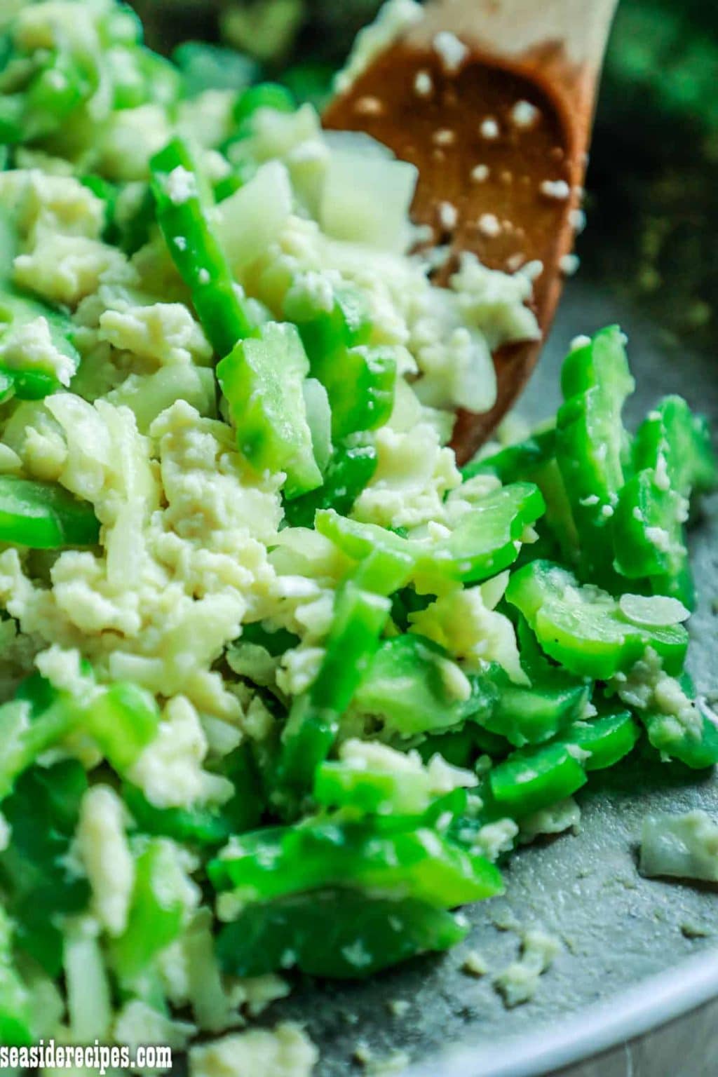 Ginisang Ampalaya (Sautéed Bitter Melon) with Eggs - Seaside Recipes