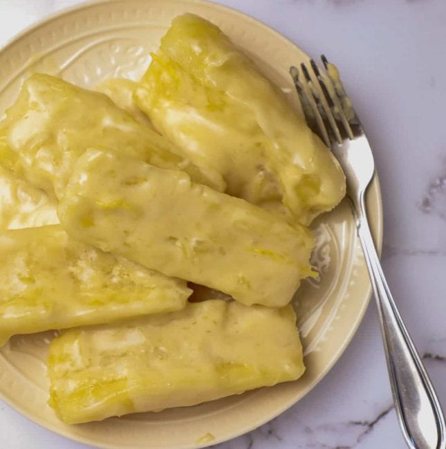 Boiled Cassava with Coconut Milk - Ginataang Kamoteng Kahoy