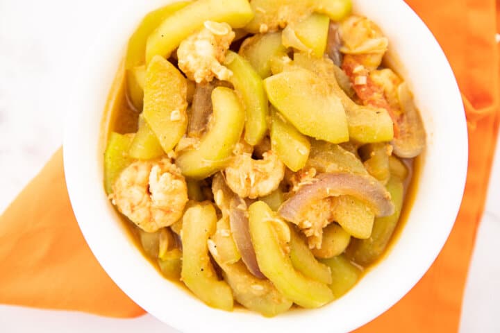 Ginisang Upo (Sautéed Opo Squash with Shrimp) - Seaside Recipes